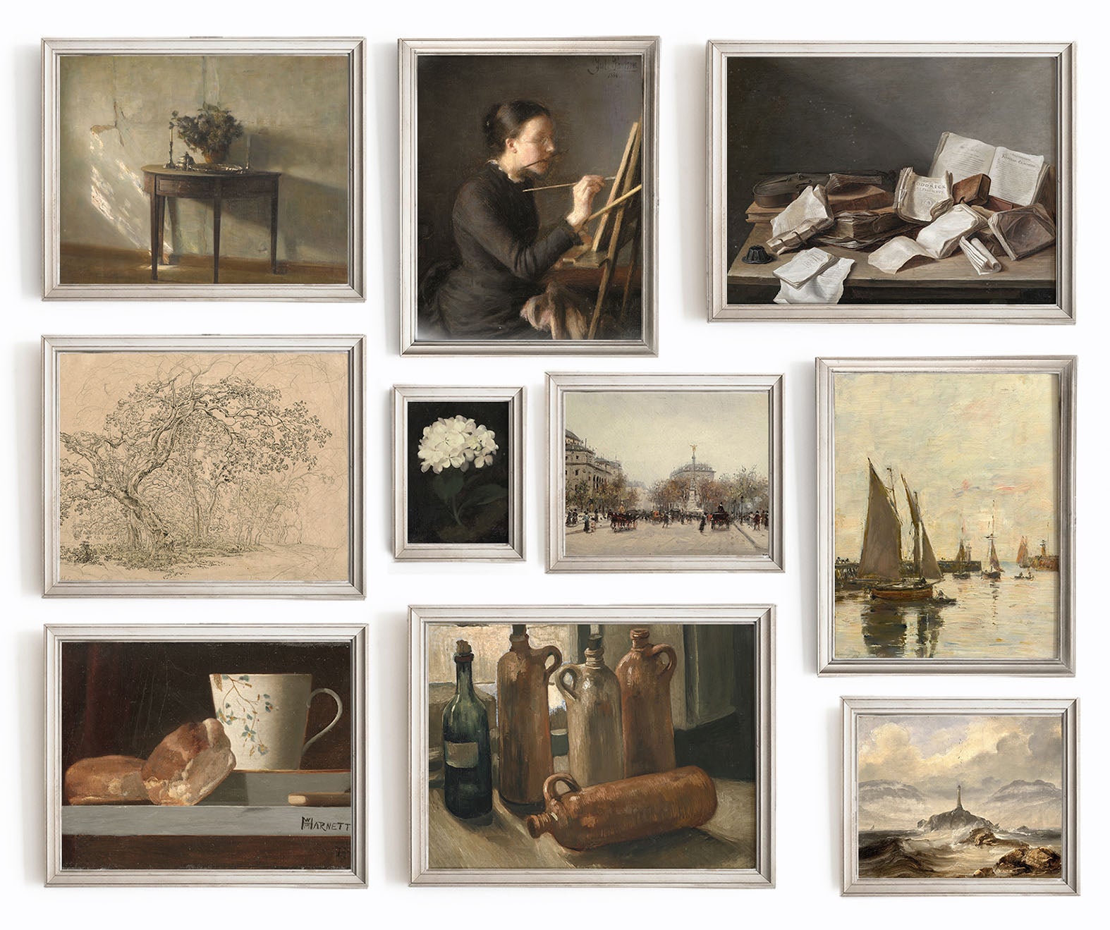 Vintage Gallery Wall Set - 10 Reproduction Prints – Everart